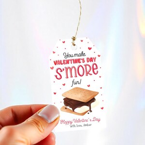 Valentine S'mores Tags, Editable S’more Valentine Thank You Tag ...