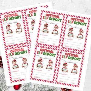 ELF Report Card, North Pole Elf Report Card, Notes From the Elf ...