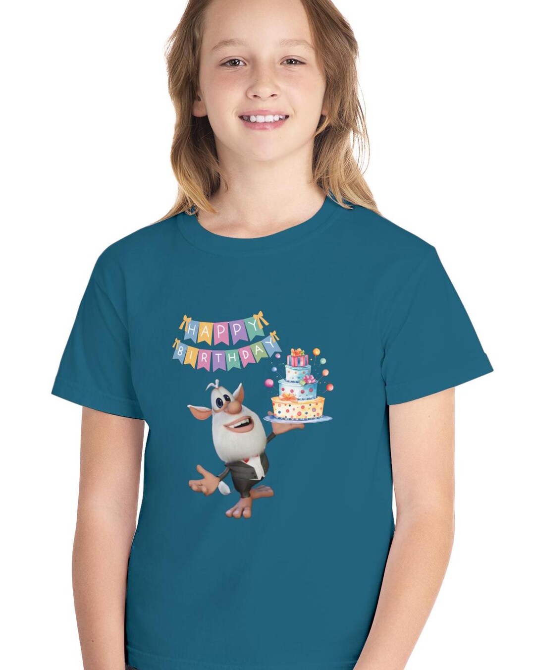 Booba Birthday Tshirt Kids Comfort Colors 100% Cotton Boys Girls Booba ...