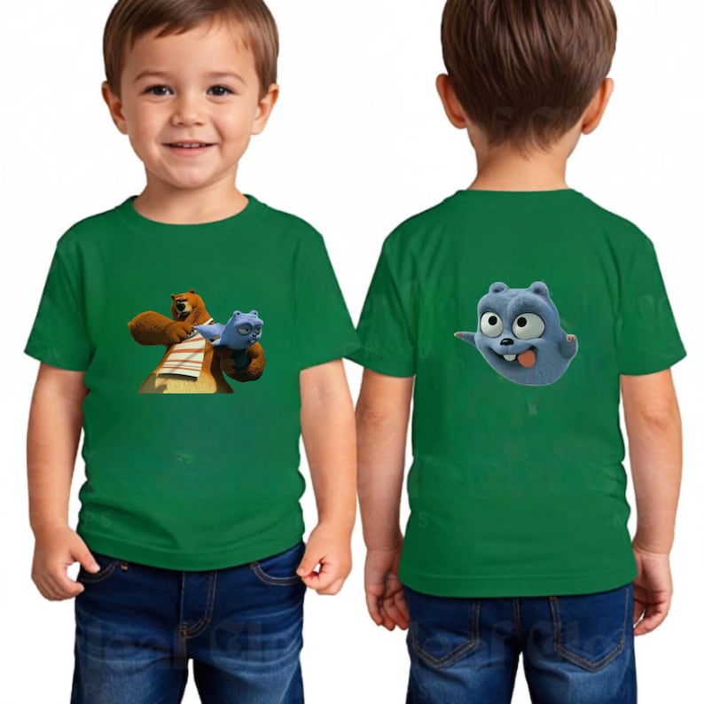Grizzy and Lemmings T-shirt for KIDS, TABODI Lemmings and the Bear T ...