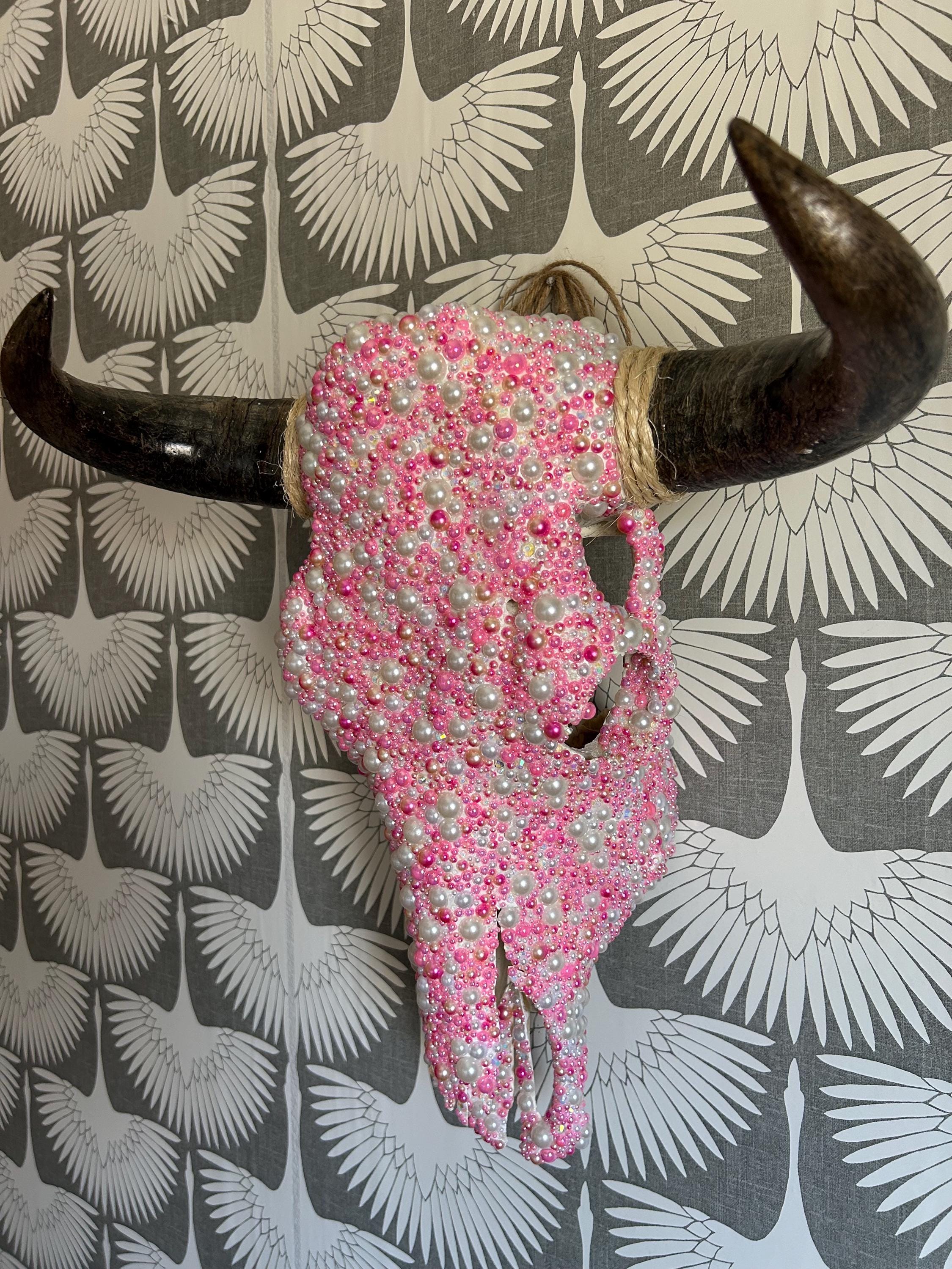 Bedazzled Crystal Cow Skull - Etsy