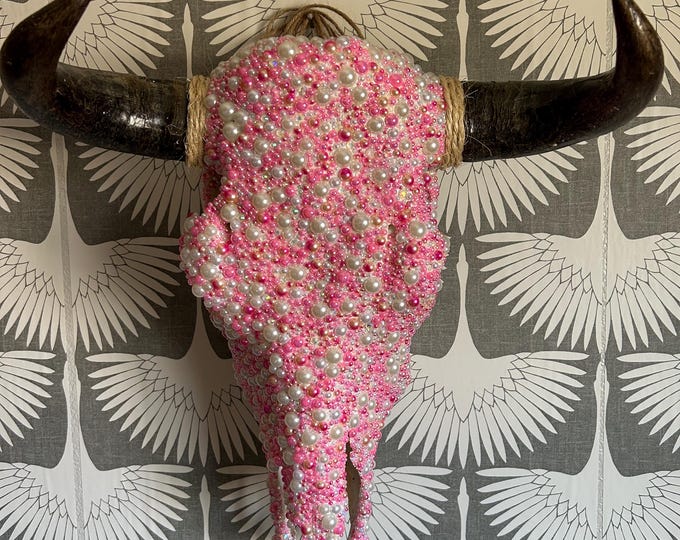 Bedazzled Crystal Cow Skull - Etsy