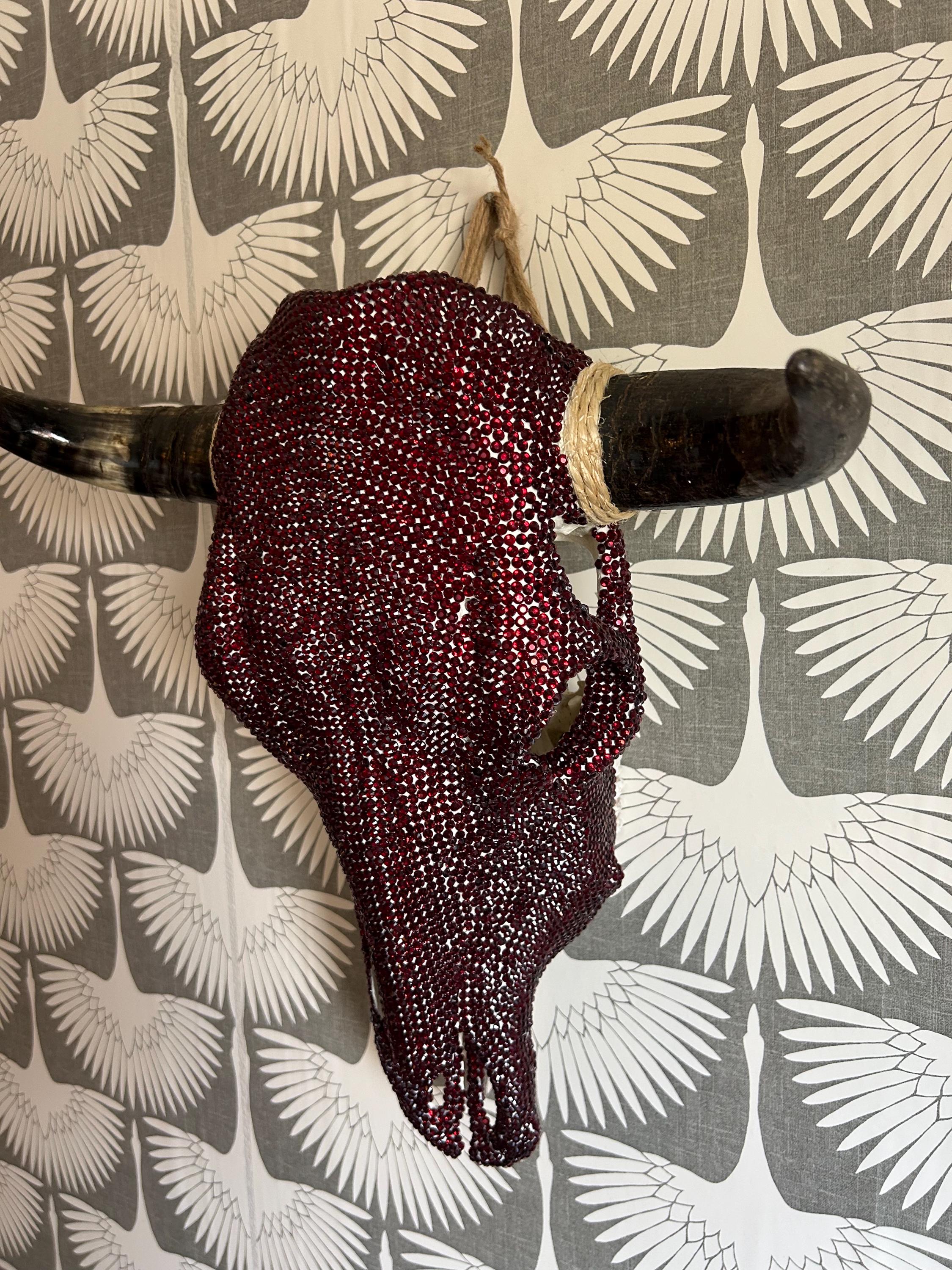 Bedazzled Crystal Cow Skull - Etsy