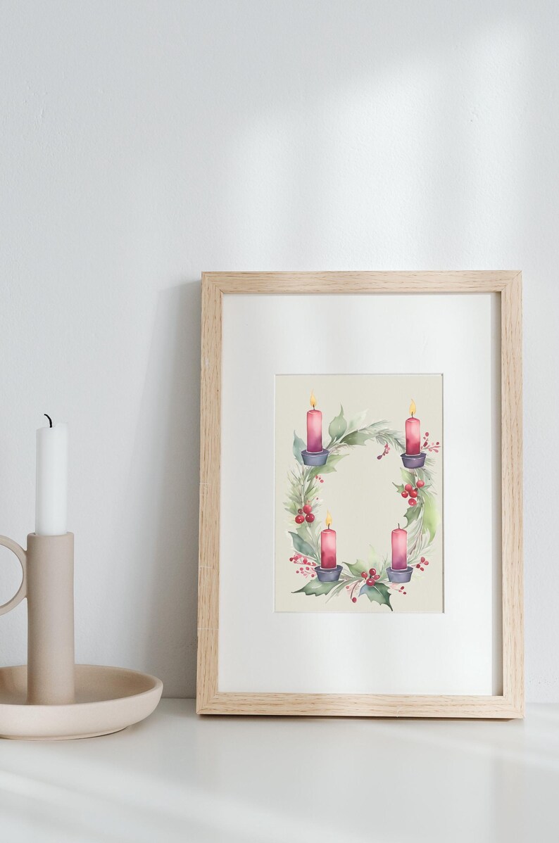 Printable Advent Wreath Poster Set | Christian Wall Art | Holiday Home ...