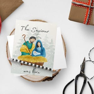 Printable Christmas Card Nativity Scene Card Christian Christmas Card ...