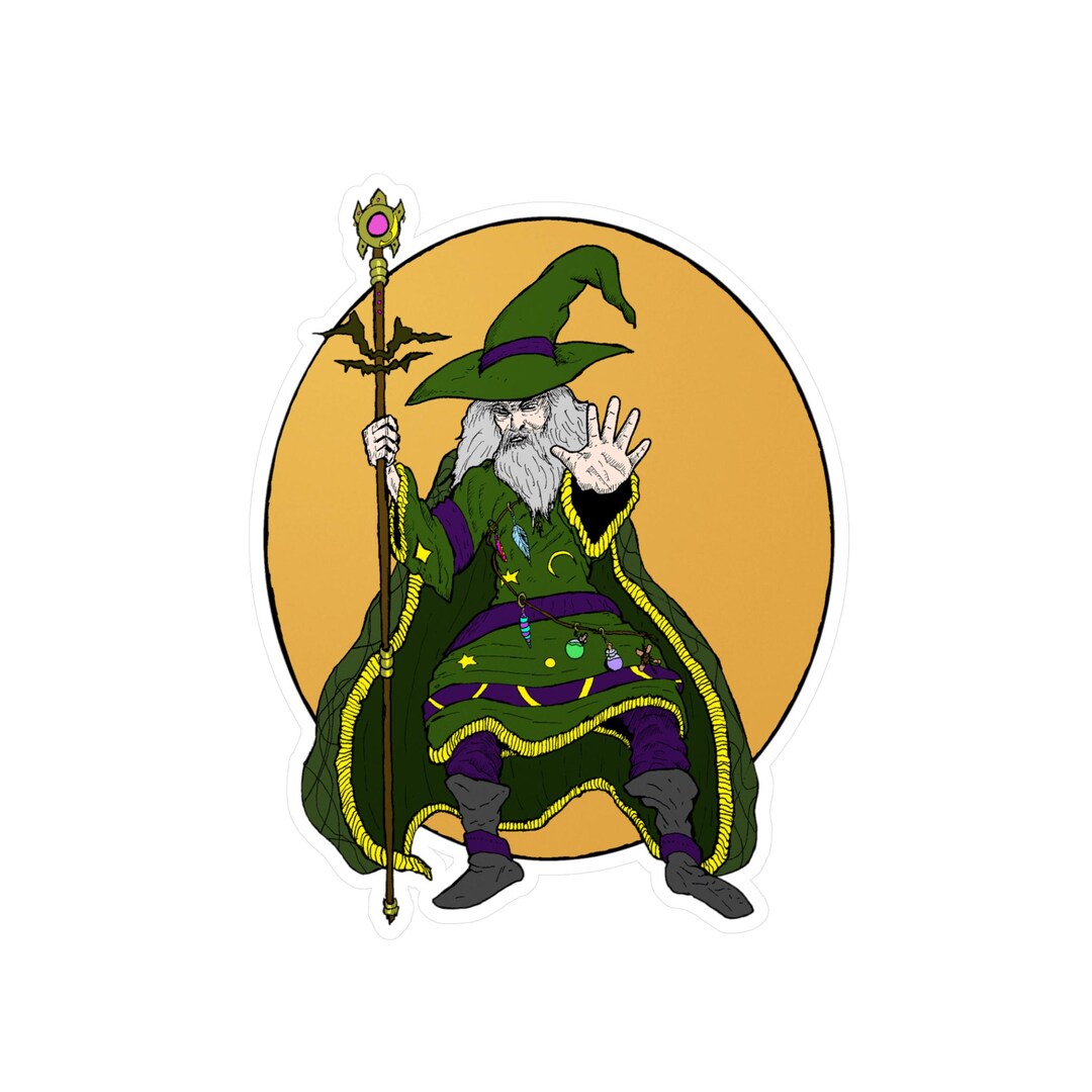 Wizard Kiss-cut Vinyl Decals, Magical Wizard Sticker, Dark Arts Decal ...