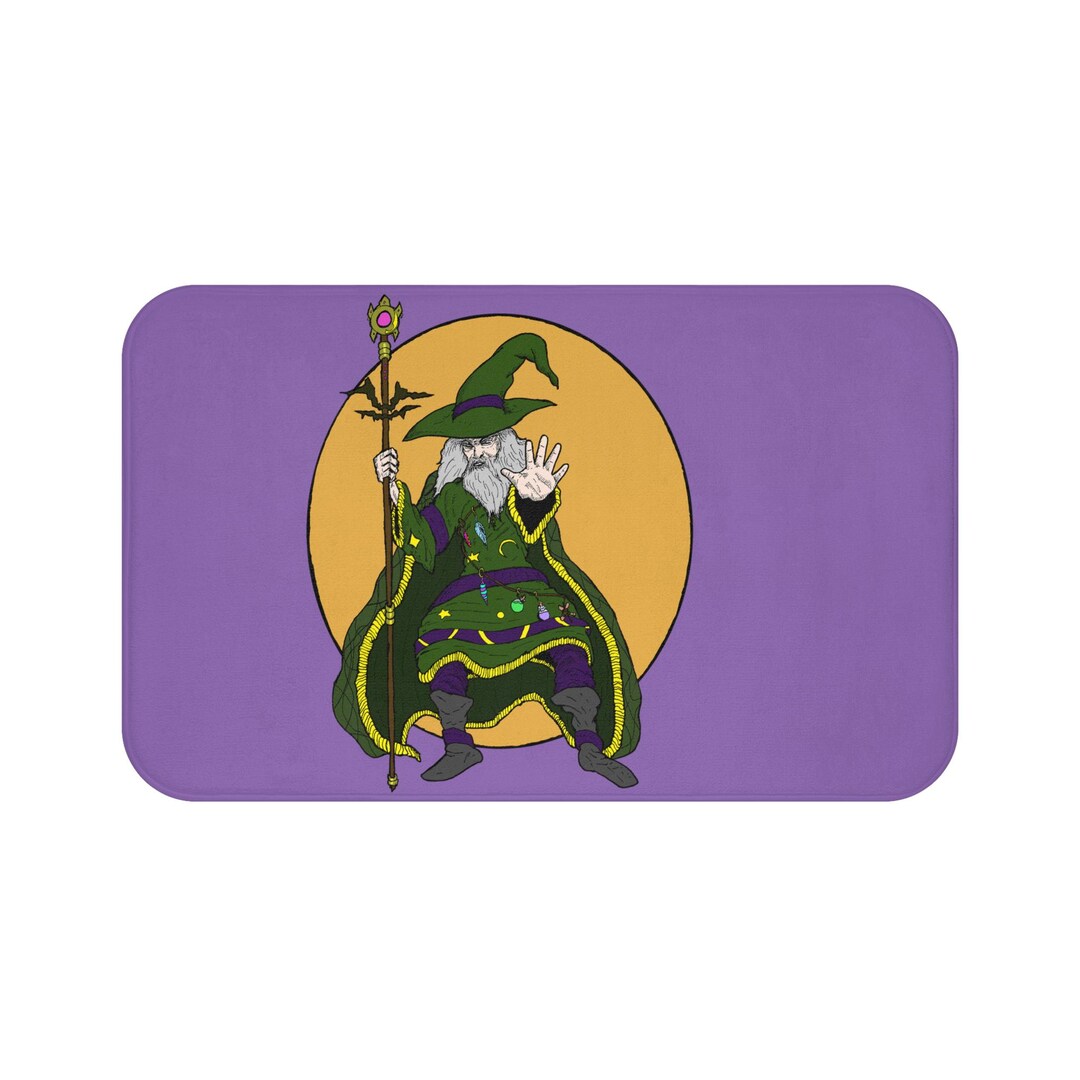 Wizard Bath Mat - Magical Wizardry Design by Dalyn Viker, Magic ...