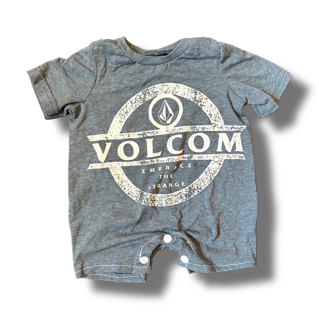 NB Baby Romper Made From Thrifted Volcom Shirt. - Etsy