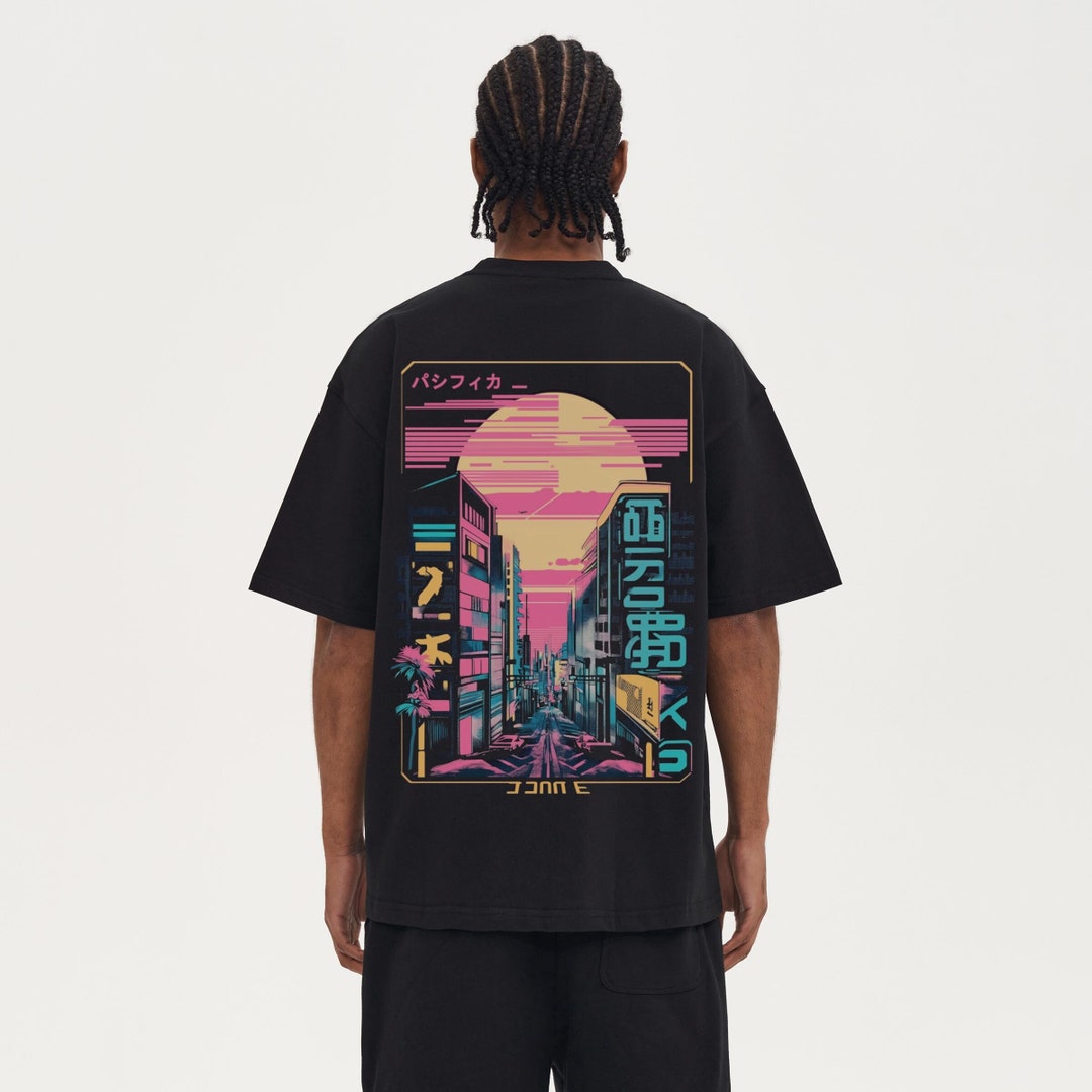 Oversized Boxy Tshirt "pacifica" Heavyweight Premium Quality Anime ...