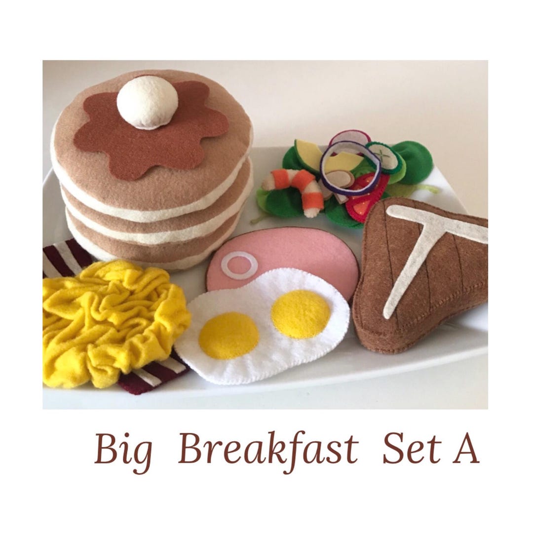 Felt Play Food Breakfast Set: Handmade Pretend Food for Kids - Etsy
