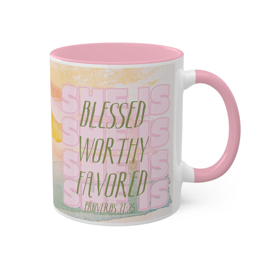 Pastel Watercolor Proverbs 31 Woman Coffee Mug Colorful Mugs, 11oz ...