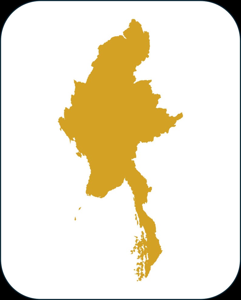 Powerpoint - Editable Myanmar Map (states and Divisions Level) - Etsy