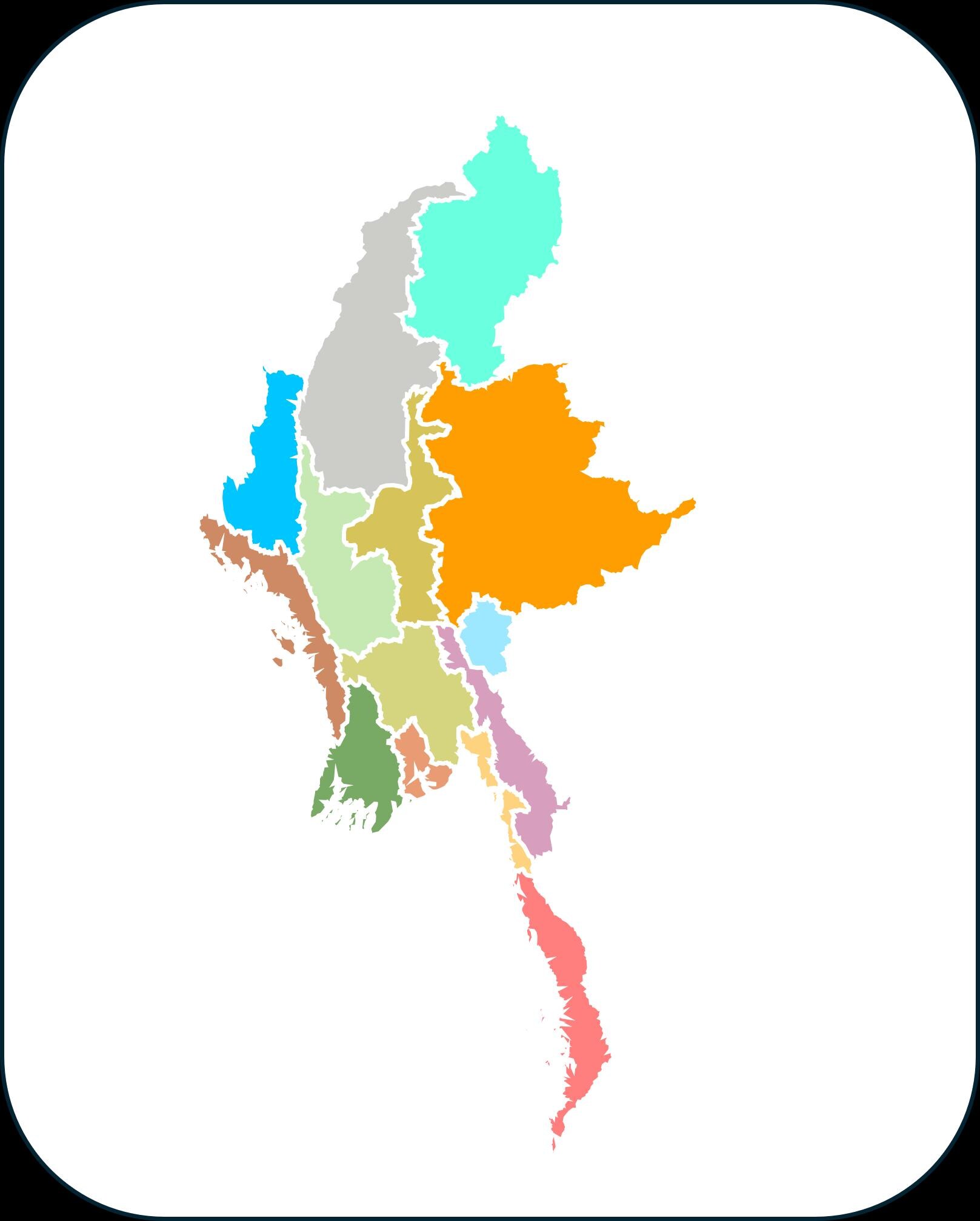 Powerpoint - Editable Myanmar Map (states and Divisions Level) - Etsy