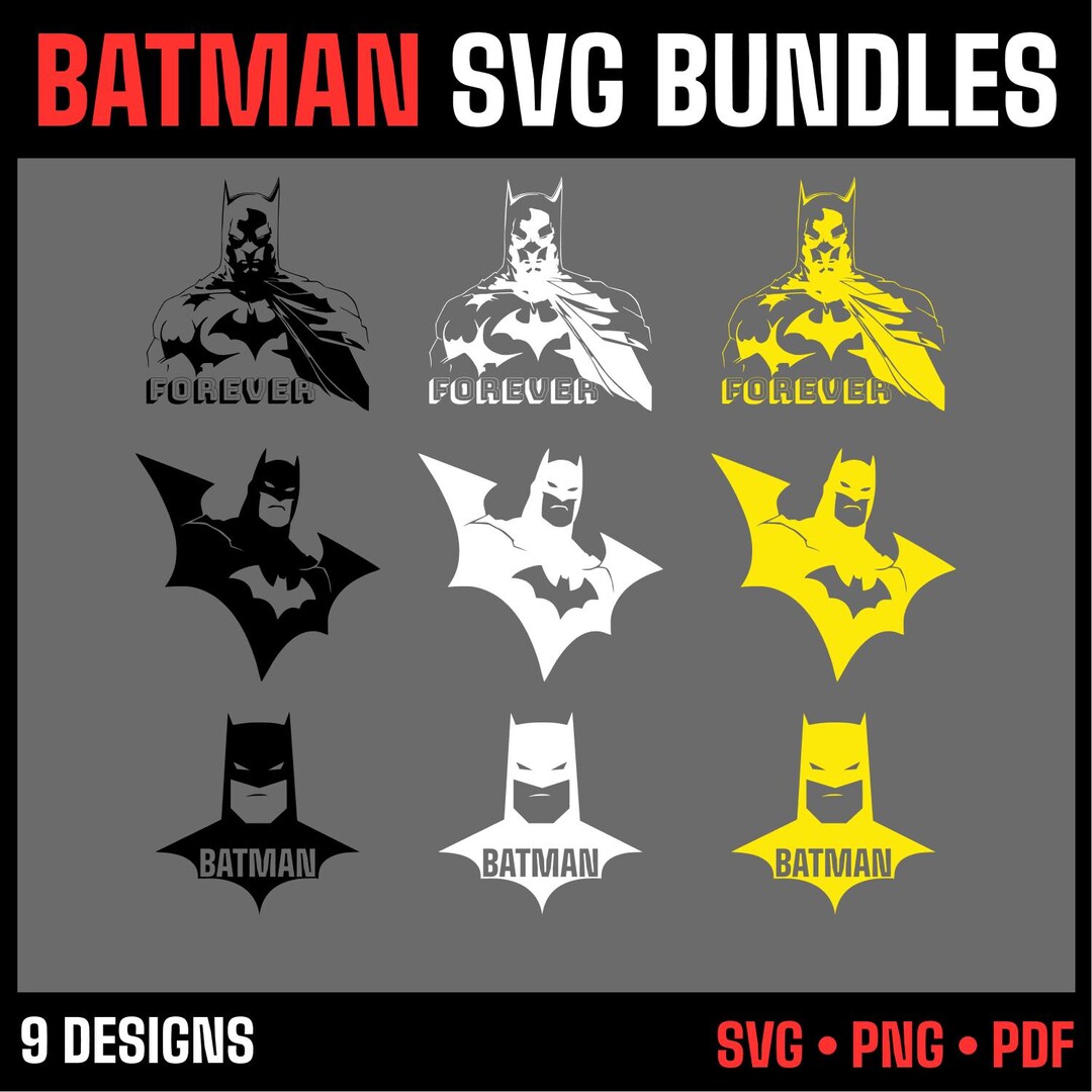 Batman Svg Bundle,bat Svg Bundle Cut Files,t-shirt Prints Bundle ...