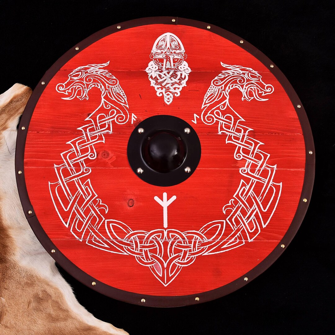 Custom Viking Shield | Medieval Round Shield | Carved Viking Gift ...