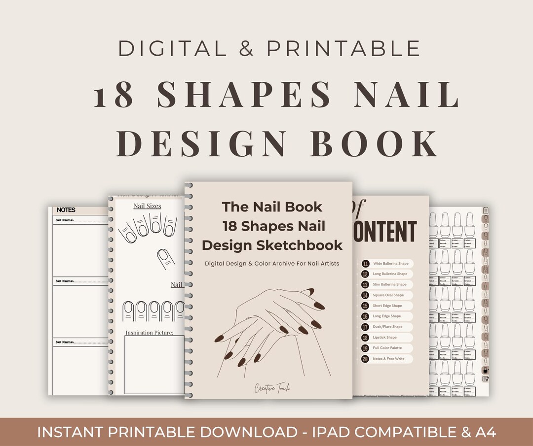 Digital Nail Design Book: 18 Shapes, Color Palettes (PDF) - Etsy
