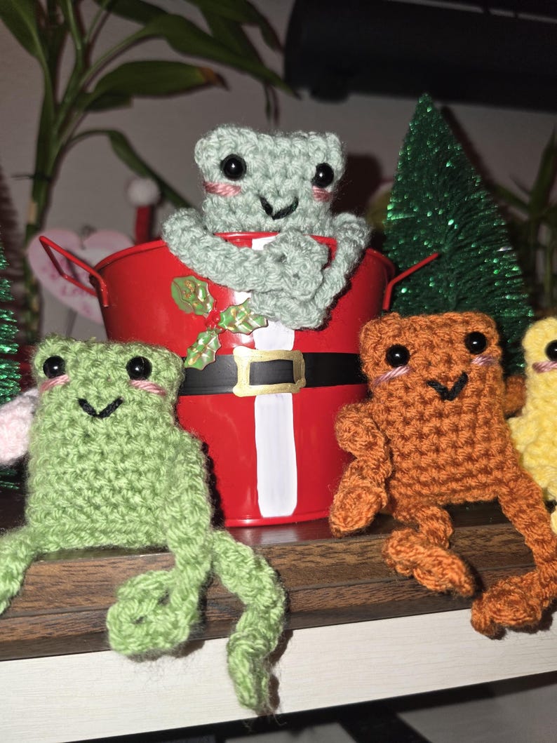 Mini Leggy Frog, Crochet Mini Frog, Crochet Amigurimi, Cute, Handmade ...