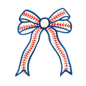 Baseball Stitch Applique Bow Side Bow Machine Embroidery File Design - Etsy