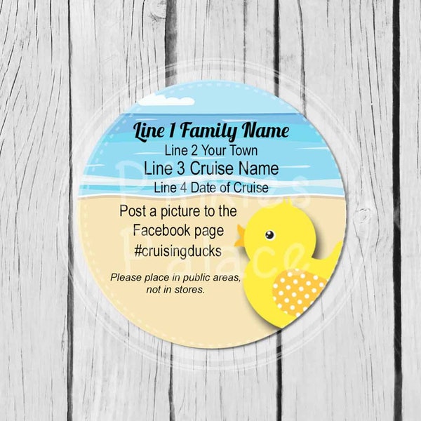 Custom Cruise Duck Labels - Etsy