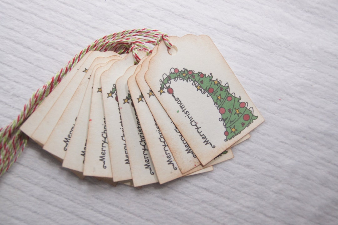 Christmas Tree Tags Set of 10 - Etsy
