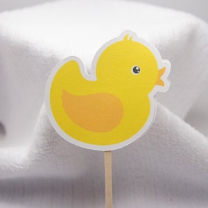Baby Shower Cupcake Toppers Yellow Duck Girl Boy Party - Etsy