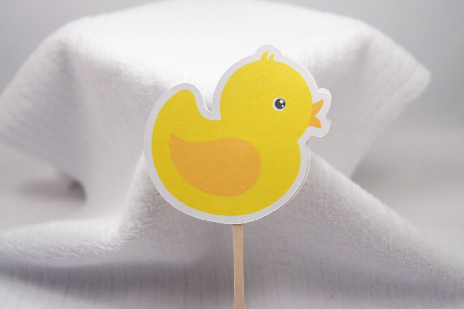 Baby Shower Cupcake Toppers Yellow Duck Girl Boy Party | Etsy