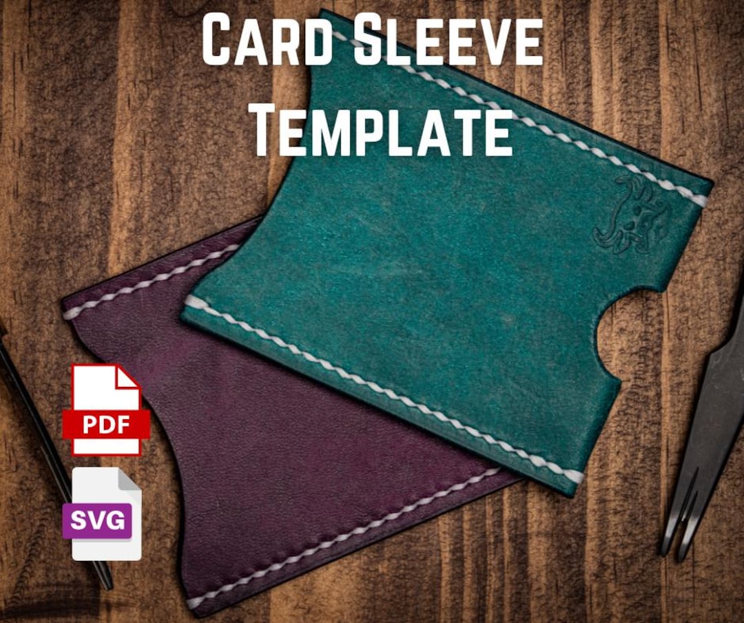 DIY Leather Card Wallet Pdf, Svg Pattern: Downloadable Minimalist ...