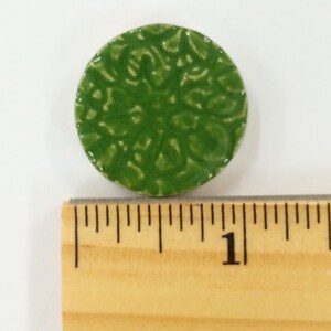 50 CLOVER GREEN CIRCLE 1 Inch Tiles - High Fired -textured - Etsy