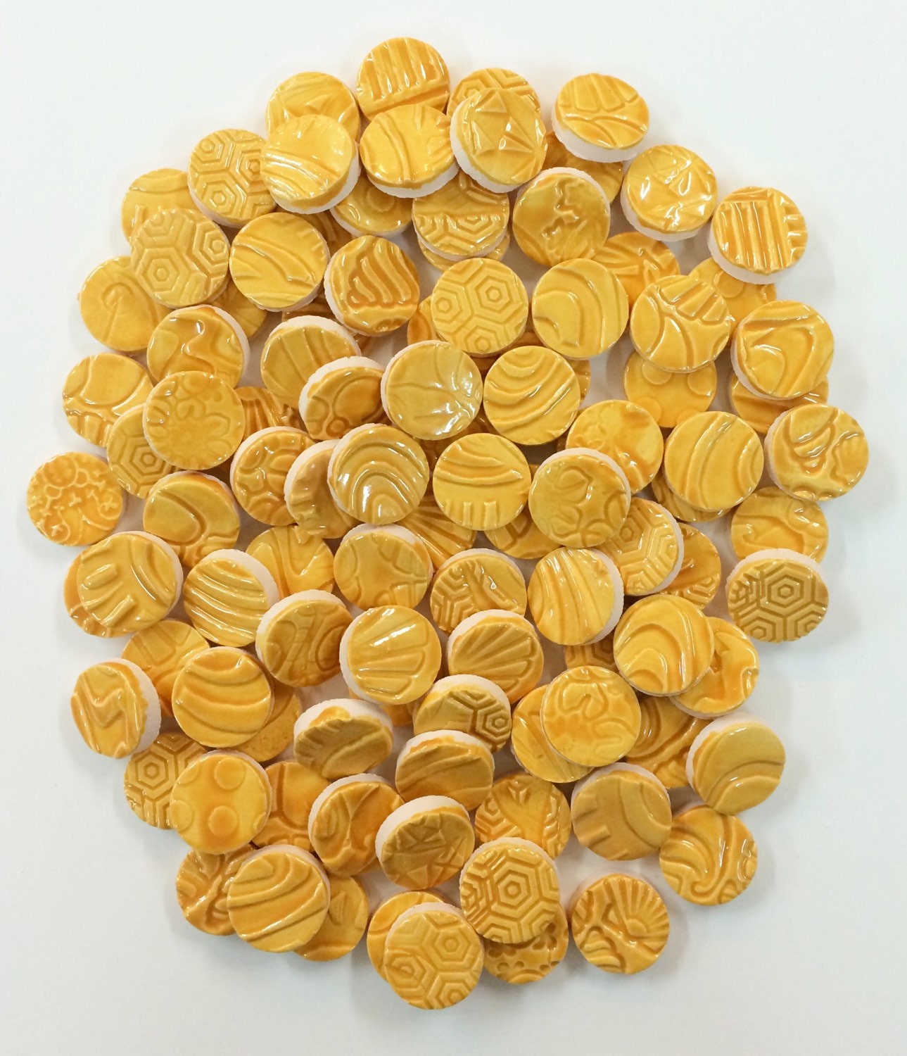 GOLD CIRCLE Ceramic Mosaic Tiles | Etsy