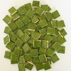 100 CLOVER GREEN SQUARE High Fired Ceramic Tiles - Etsy