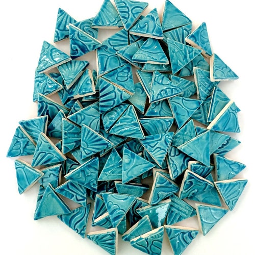TURQUOISE Mosaic SQUARE Ceramic Tiles - Etsy