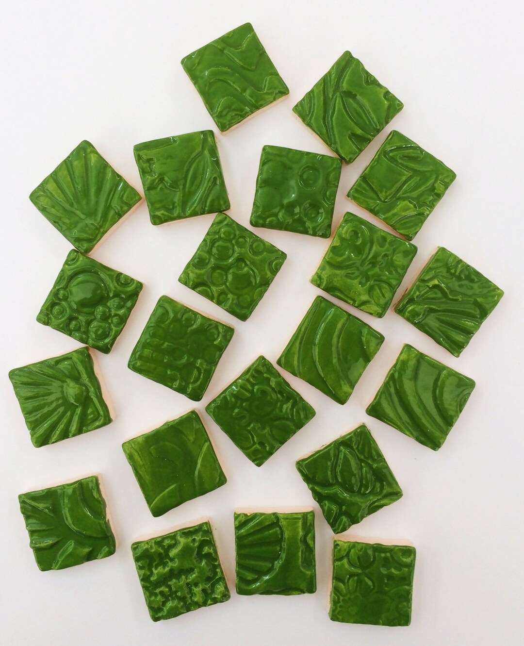 CLOVER GREEN SQUARE Ceramic Tiles - Etsy