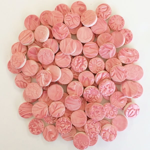 Pink Mosaic Tiles - Etsy