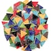 100 Handmade RED TRIANGLE Ceramic Tiles - Etsy
