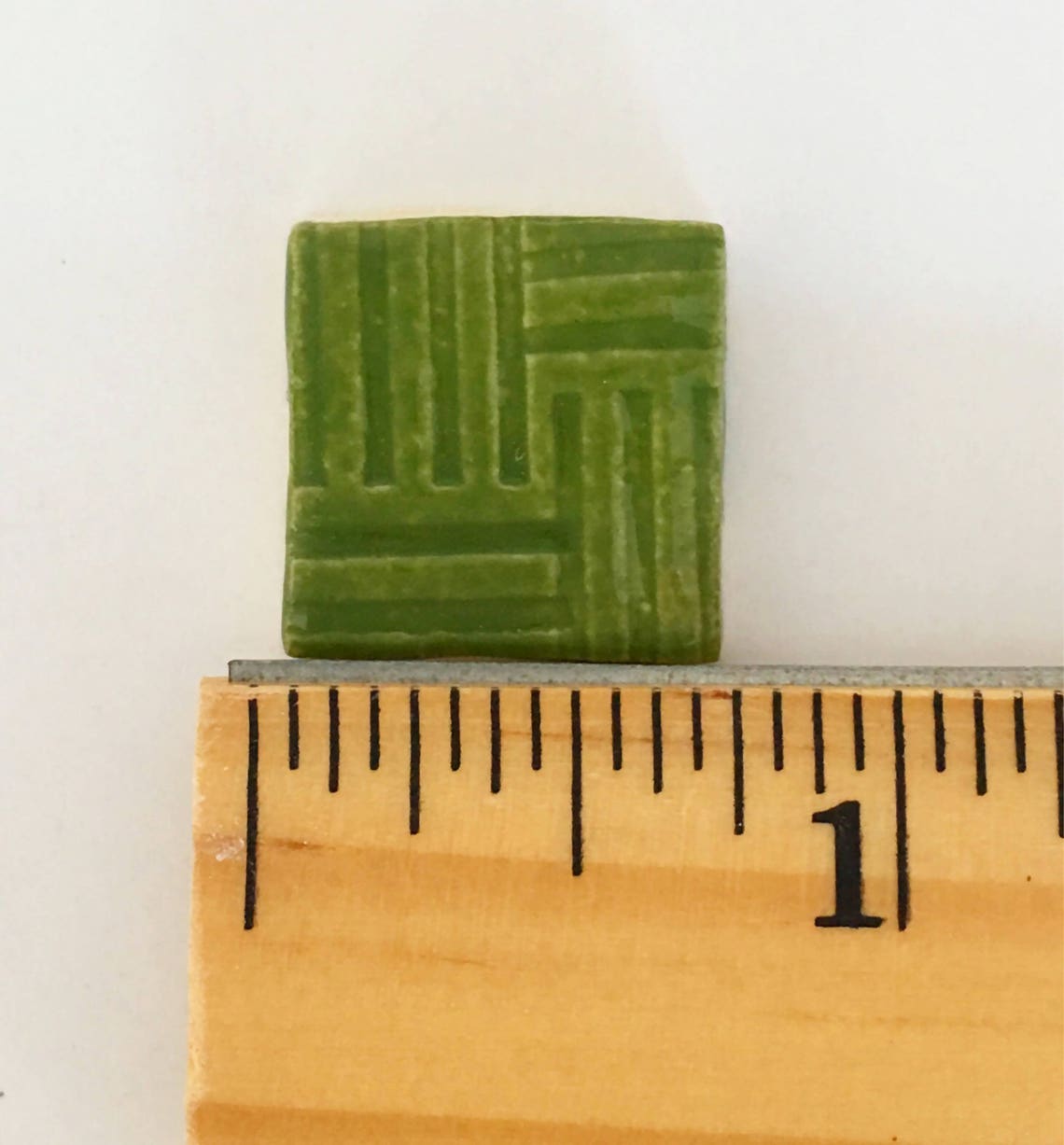 100 CLOVER GREEN SQUARE High Fired Ceramic Tiles - Etsy