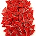 100 Handmade RED TRIANGLE Ceramic Tiles - Etsy