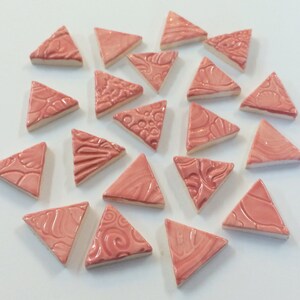 Pink Mosaic Triangle Ceramic Tiles - Etsy
