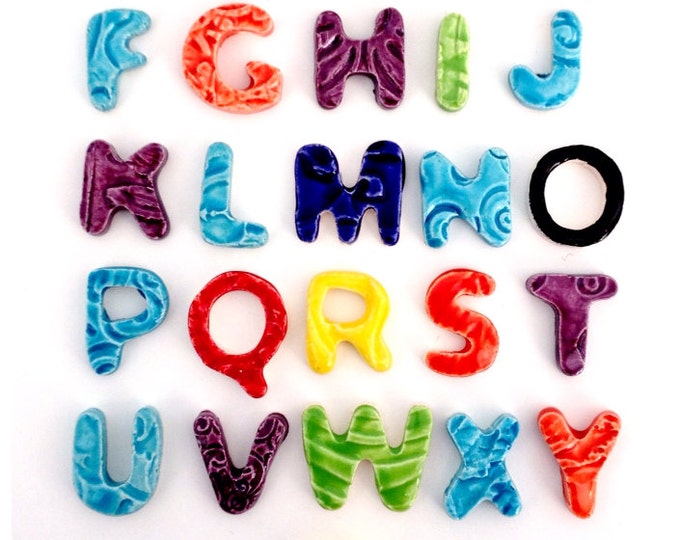 Letter Tiles - 3/4" Ceramic Letters - Etsy
