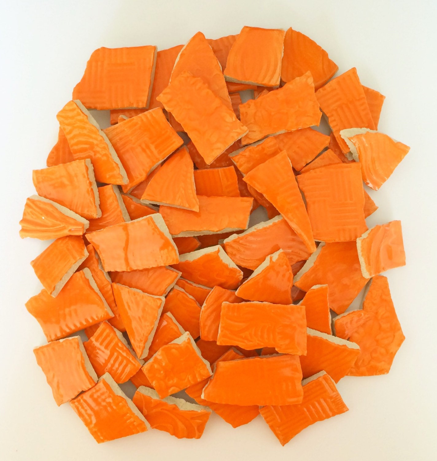 Orange MOSAIC Tiles 1 Square Foot High Fired | Etsy