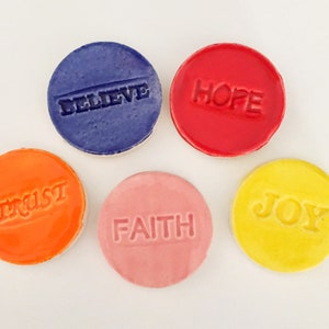 Mosaic Tiles - 10 Ceramic Word Tiles - Etsy