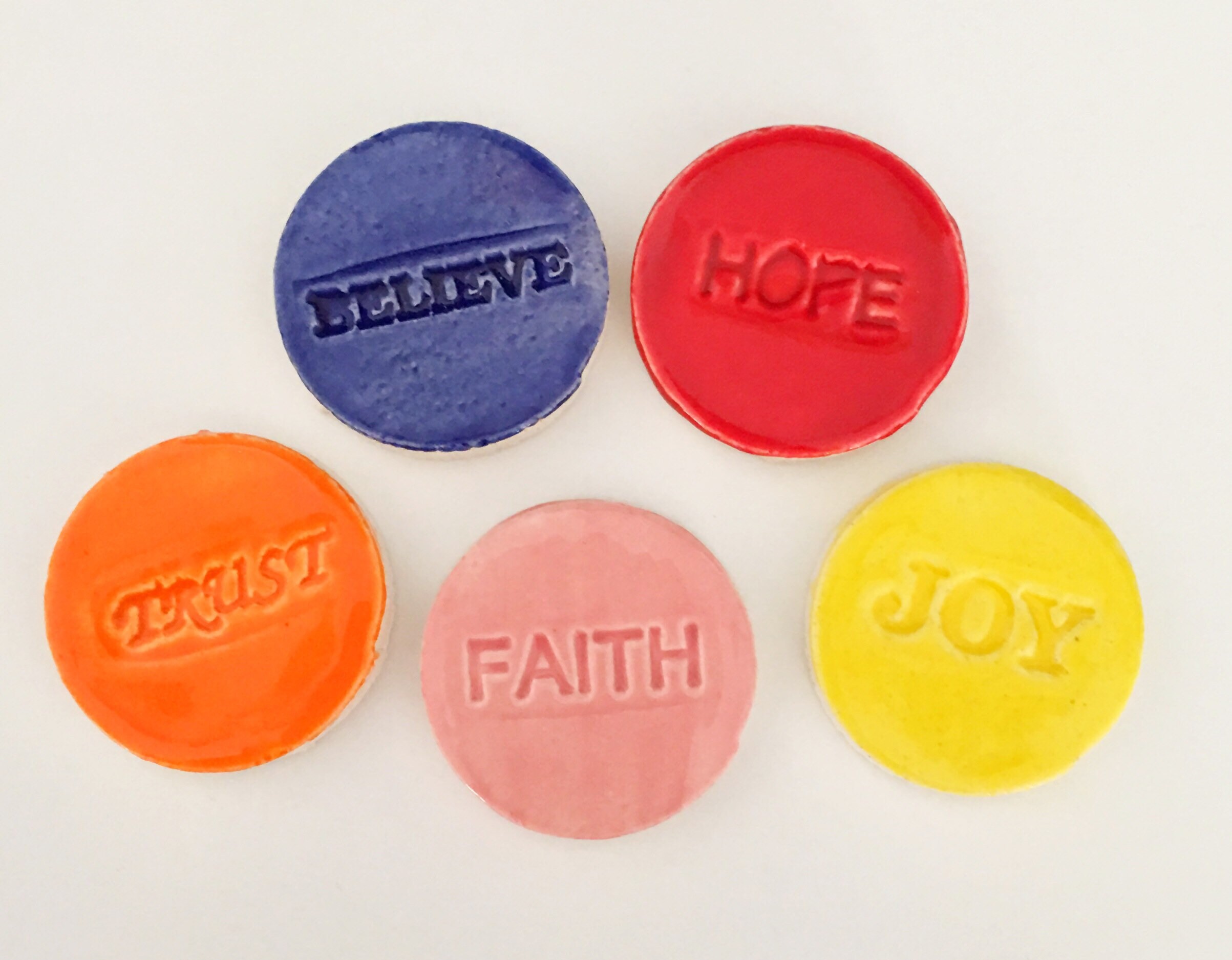 Mosaic Tiles - 10 Ceramic Word Tiles - Etsy