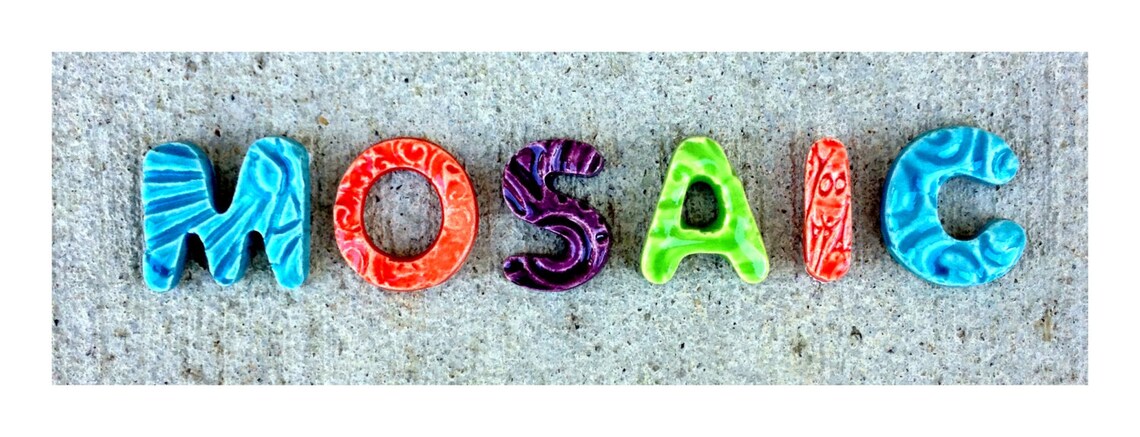 Letter Tiles 3/4 Ceramic Letters | Etsy