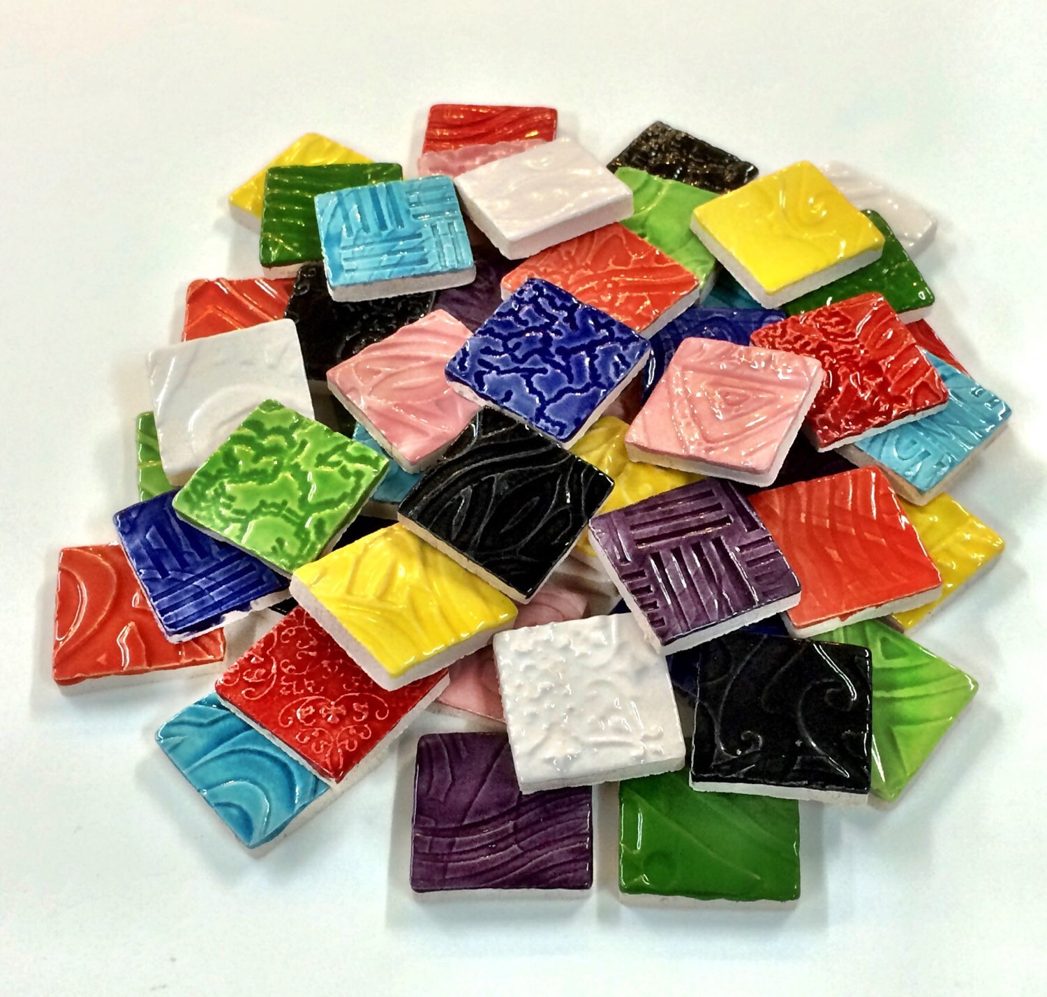 50 SQUARE MOSAIC Tiles 1 - Etsy