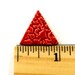 100 Handmade RED TRIANGLE Ceramic Tiles - Etsy