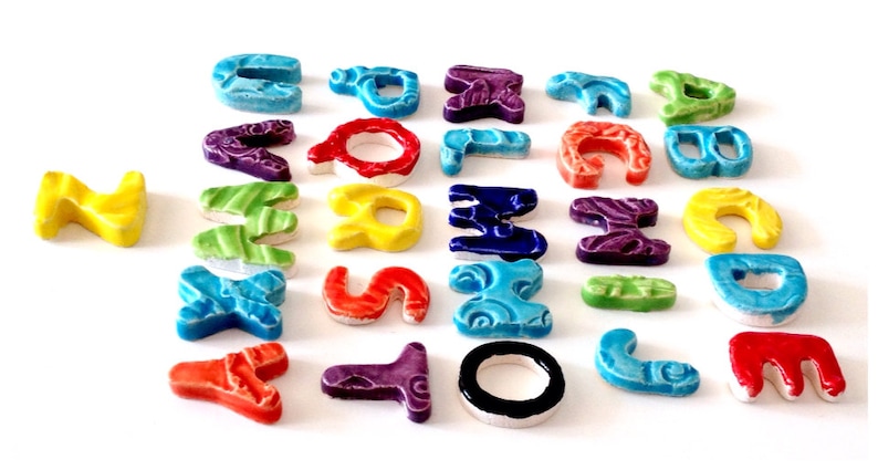 Letter Tiles 3/4 Ceramic Letters - Etsy