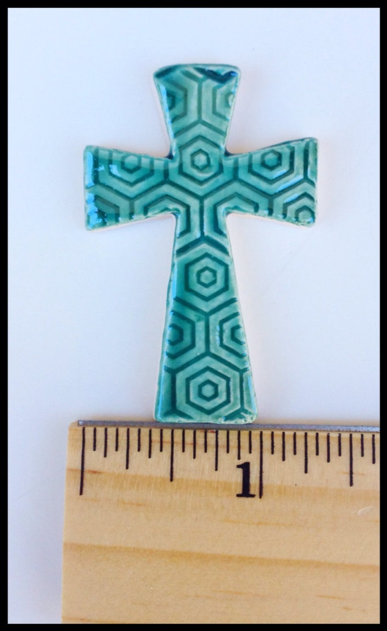 AQUA CROSS Tile | Etsy