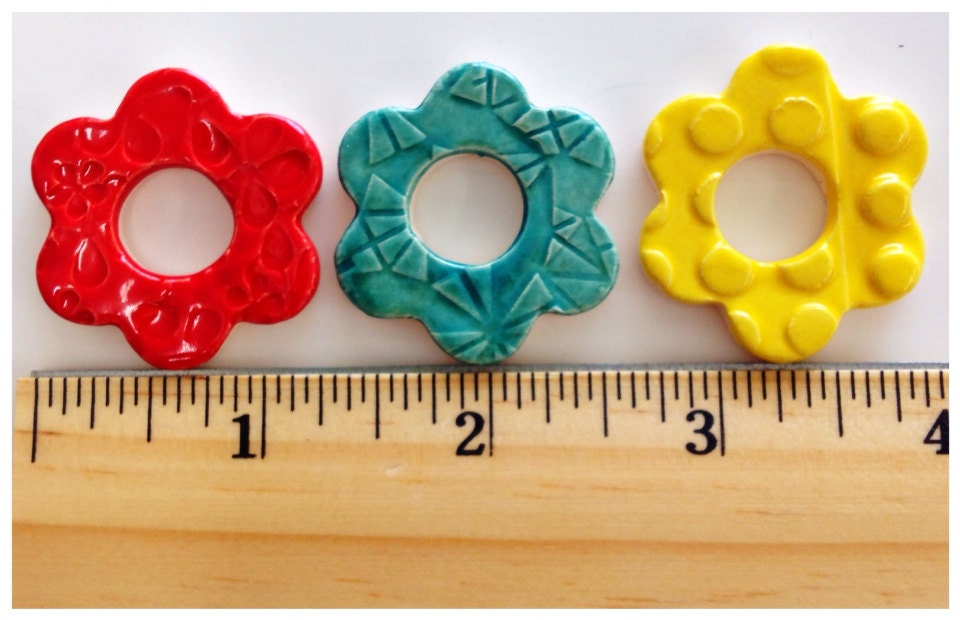 3 ADORABLE Flower Tiles - Etsy