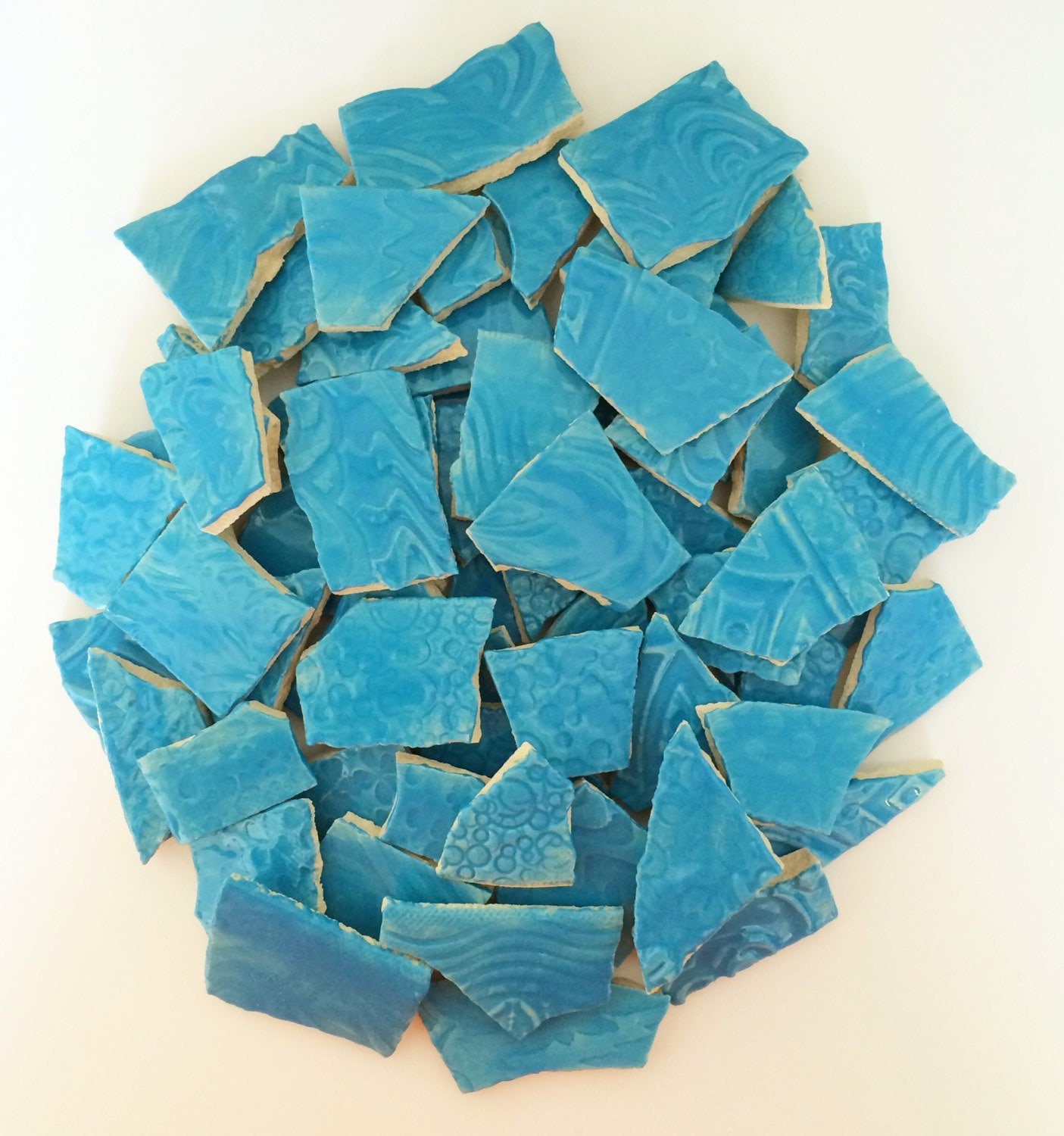 Turquoise MOSAIC Tiles 1 Square Foot High Fired - Etsy