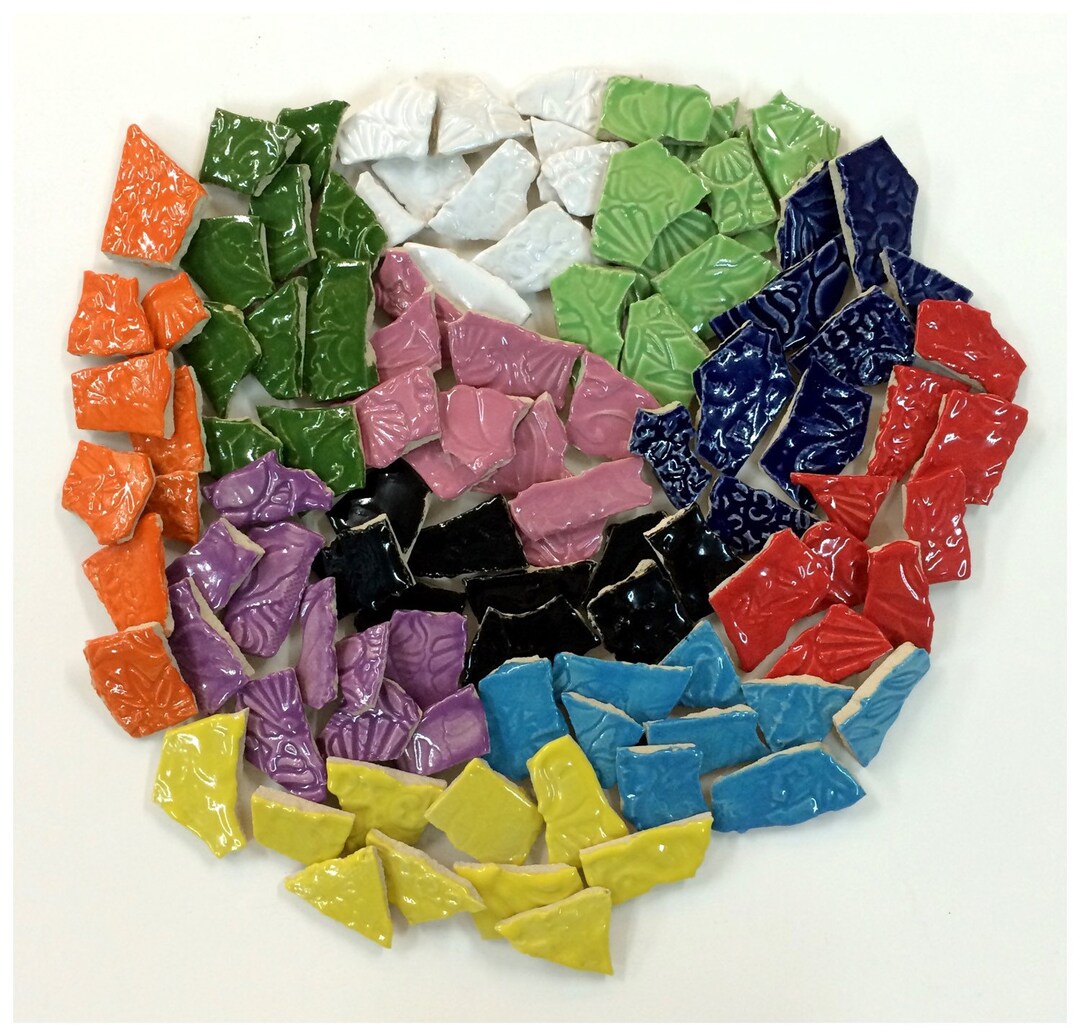 Multi-colored MOSAIC Tiles - 1 Square Foot High Fired - Etsy