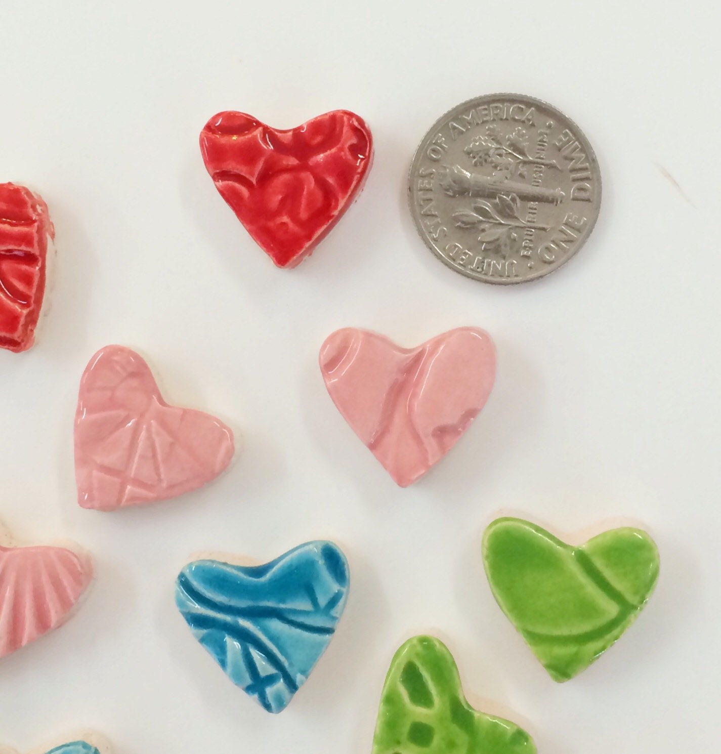 HEART Ceramic Tiles 25 Included - Etsy